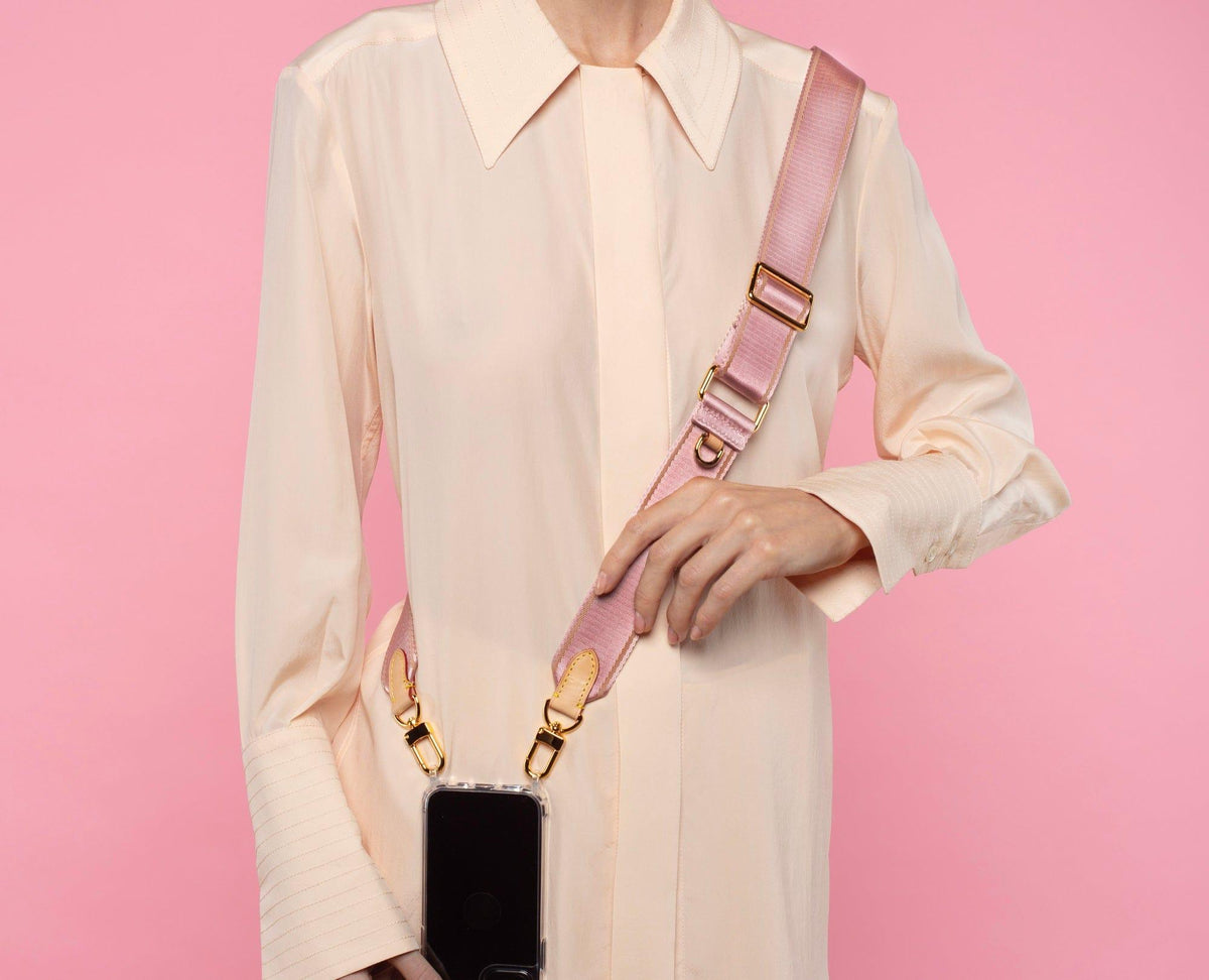Accessoires | sangles de telephone rose poudré | CARLOTTI | CARLOTTI