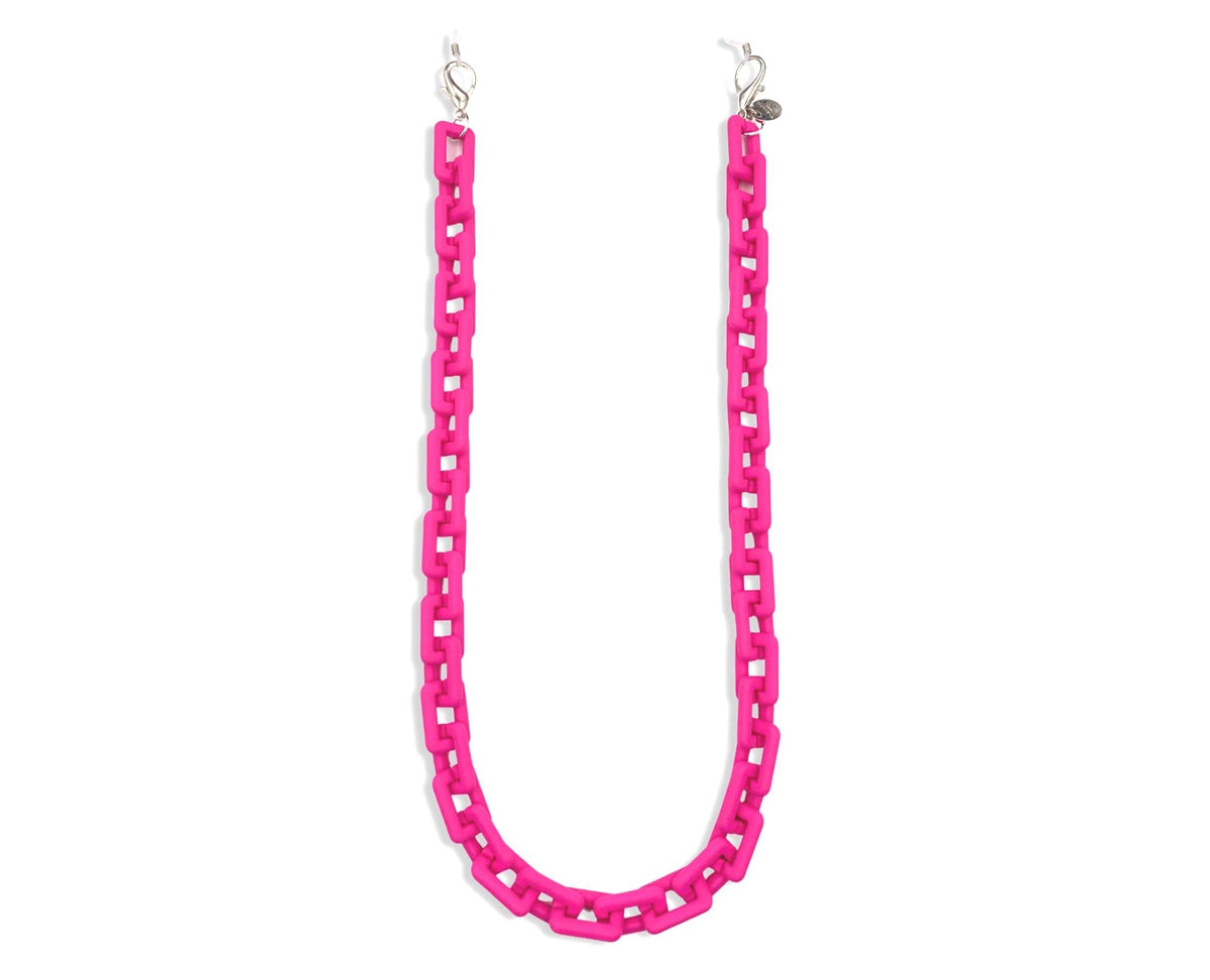 Accessoires femme | Chaîne de lunettes rose fluo | CARLOTTI | CARLOTTI